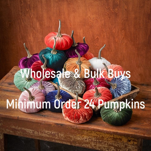 Small Velvet Pumpkins WHOLESALE PRICE Must Order 24 or MORE - Etsy