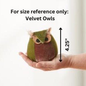 Velvet Owls for Fall Decorating, Woodland Nursery Decor, Wise Old Owl ...