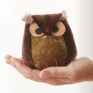 Velvet Owls for Fall Decorating, Woodland Nursery Decor, Wise Old Owl ...