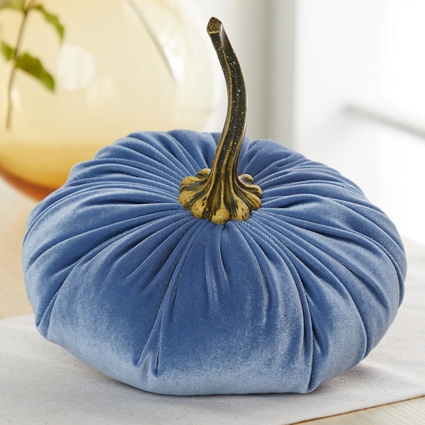 Blue Velvet Pumpkins - Etsy