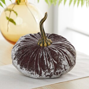 Extra Large Velvet Pumpkin Luxe Quartz, Fall Home Decor for Table ...