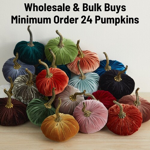 Small Velvet Pumpkins WHOLESALE PRICE Must Order 24 or MORE - Etsy