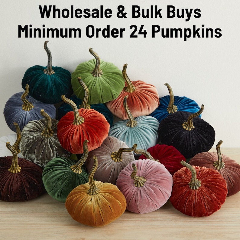Small Velvet Pumpkins WHOLESALE PRICE Must Order 24 or MORE - Etsy