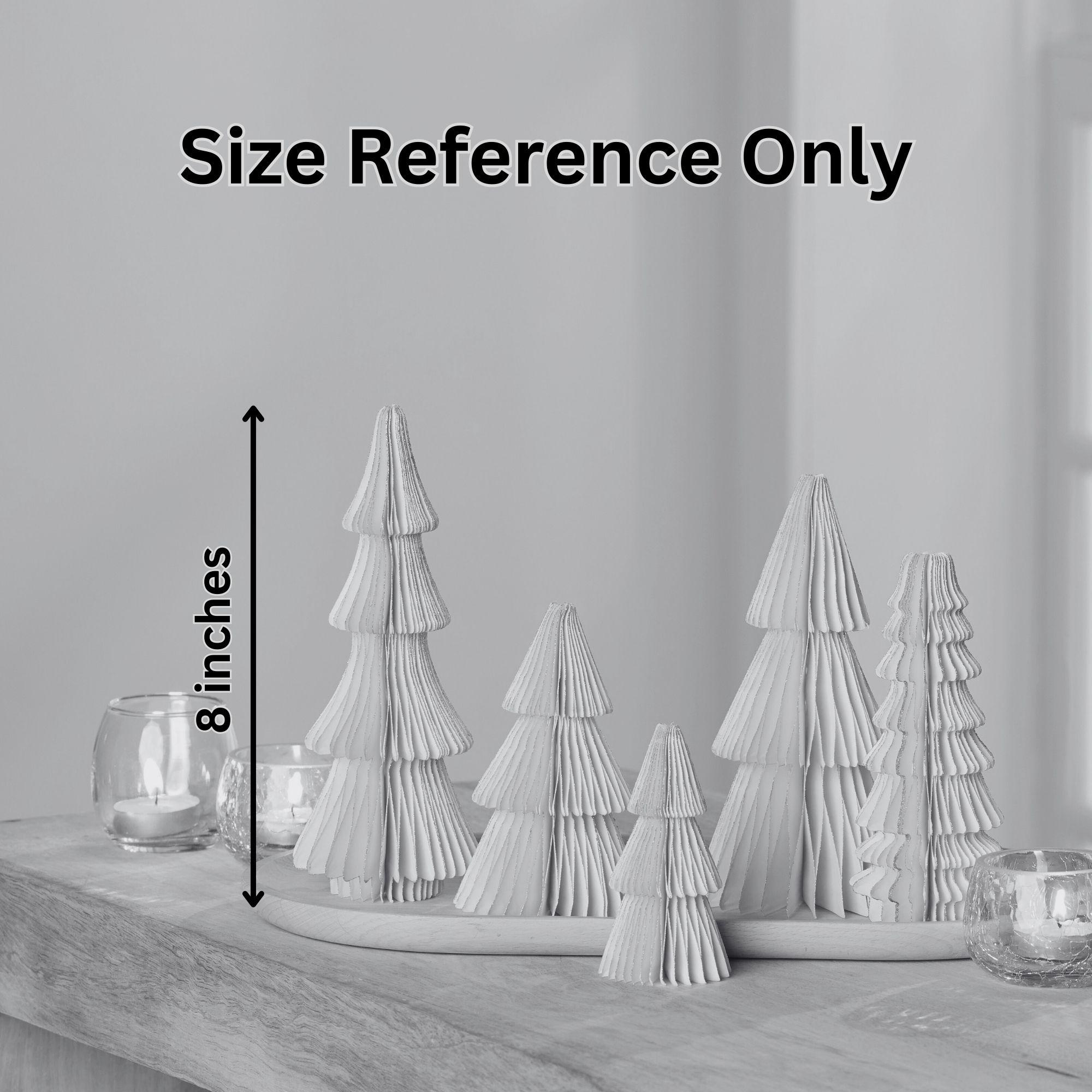 Honeycomb Paper Tree Set of 8 Pine Forest, Winter Tabletop Folding ...