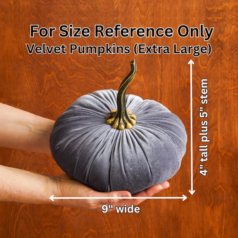 EXTRA LARGE Velvet Pumpkins Set of 3, Modern Rustic Wedding Décor ...