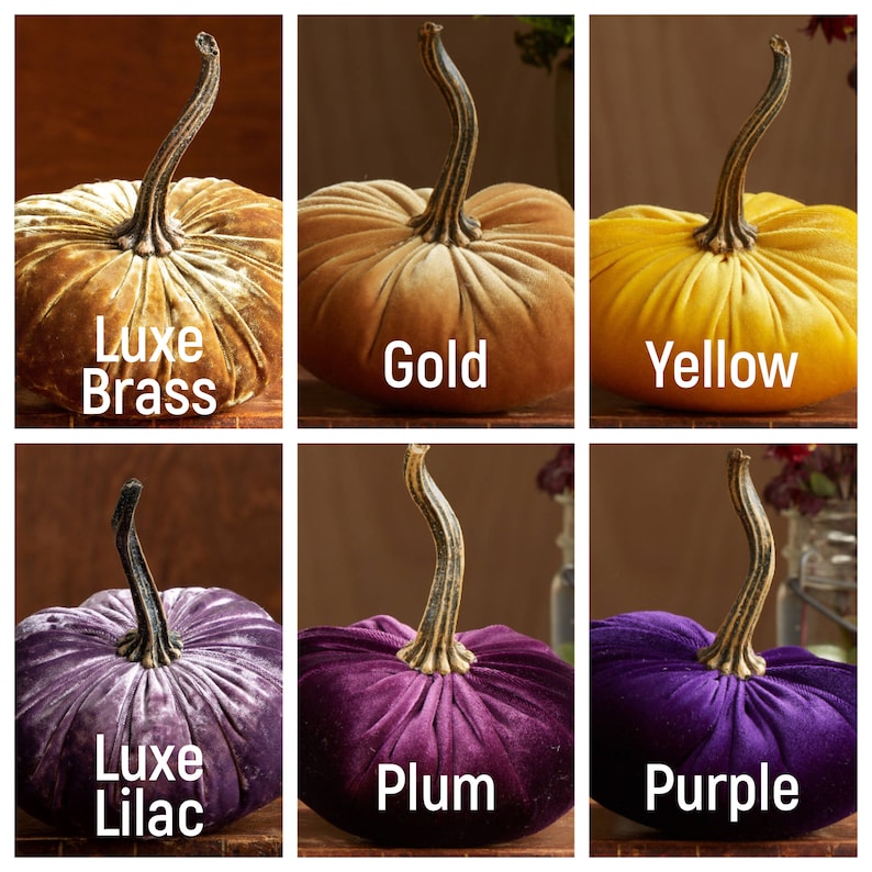 Small Velvet Pumpkin Fall Decor Table Centerpiece Cozy Home - Etsy