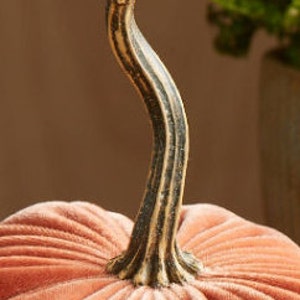 Faux Pumpkin Stems Set of 3 Small, for Crafting, DIY Velvet Pumpkins ...