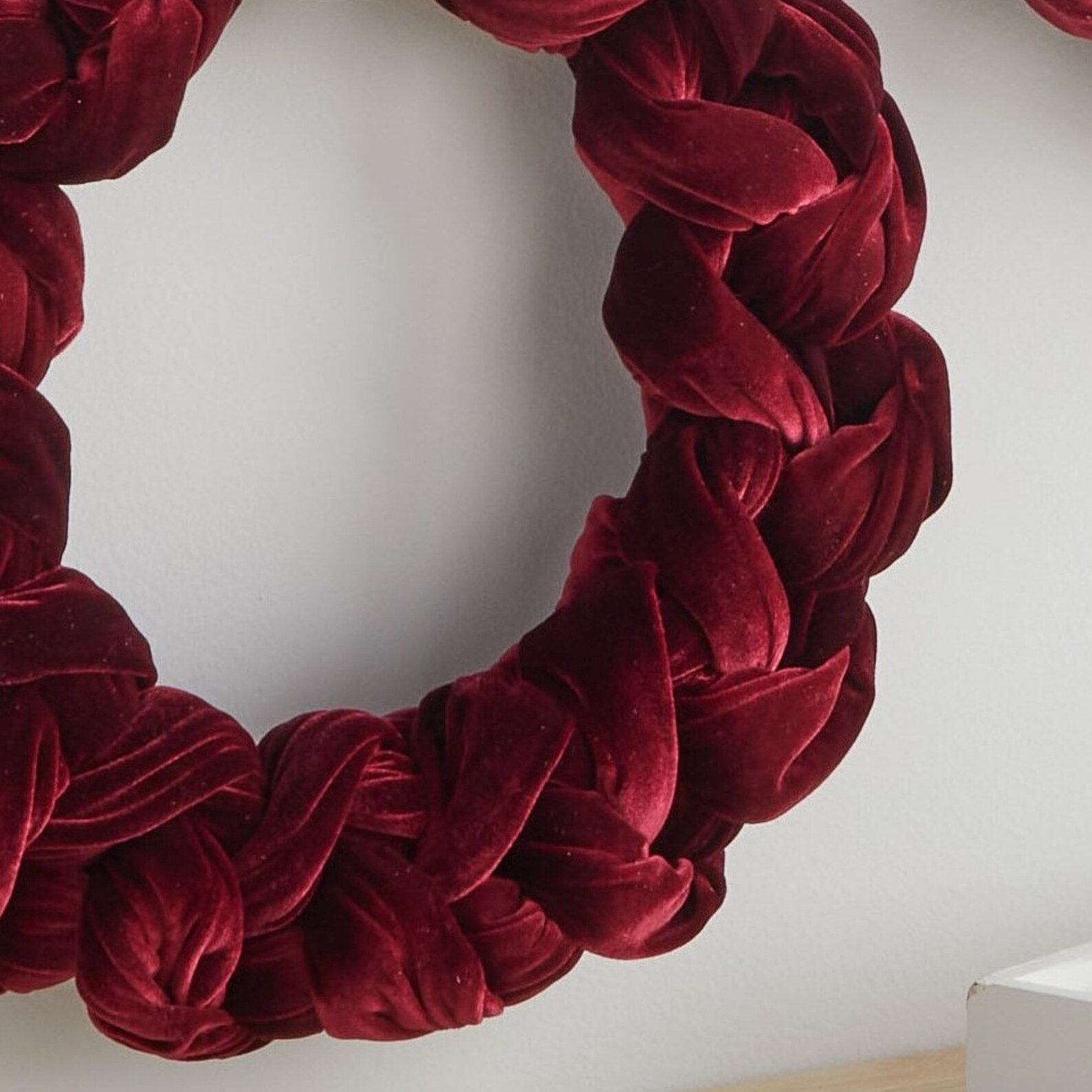 Handmade Burgundy Velvet Wreath Wall Decor Front Door | Etsy