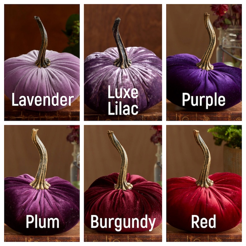Small Velvet Pumpkins Create Your Own Set Fall Decoration - Etsy