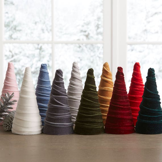 SMALL Single Velvet or Fabric Tree 6.5 modern farmhouse | Etsy