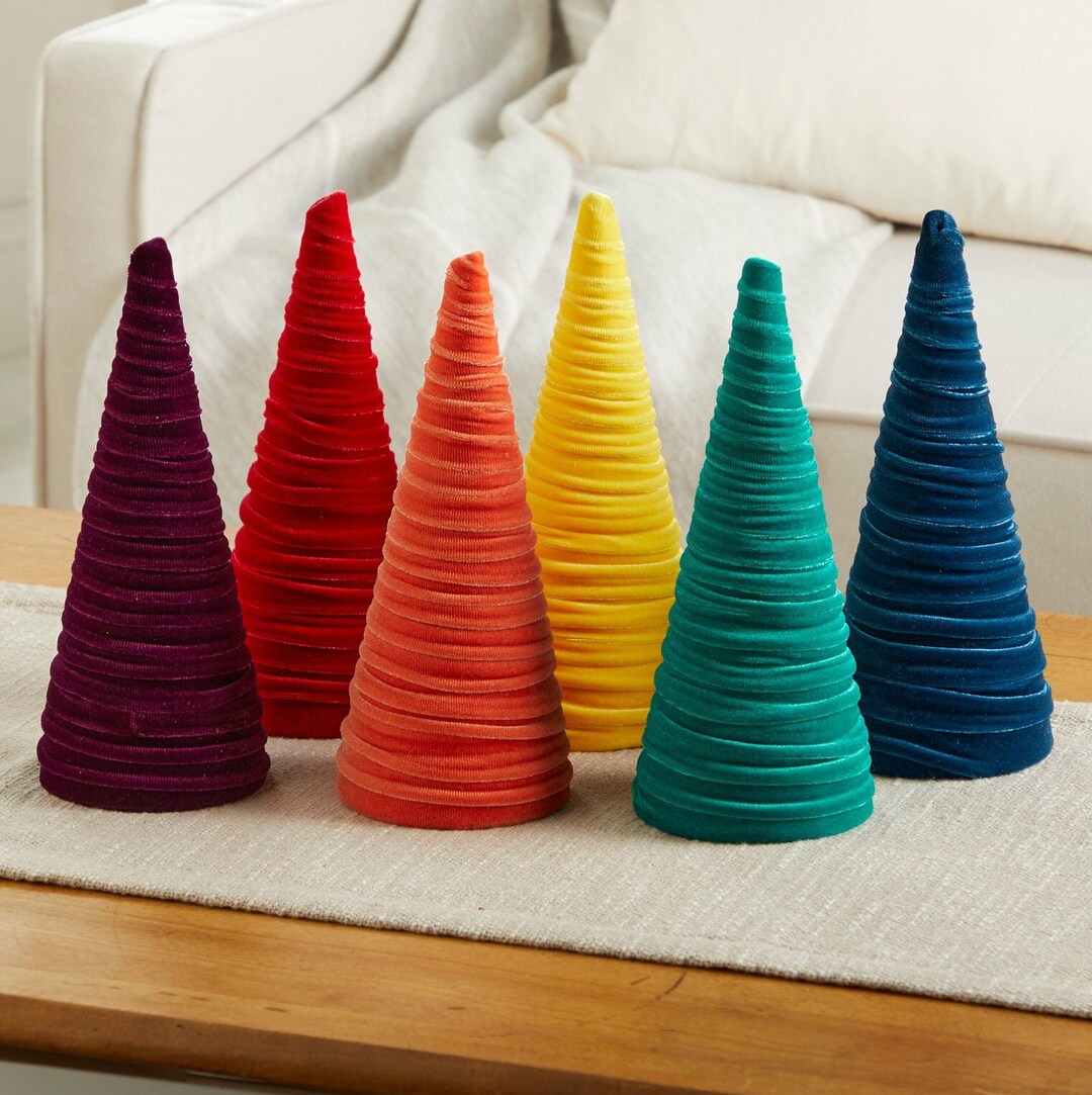 Rainbow Velvet Trees, Eclectic Home Decor, LGBTQ Wedding Decor ...