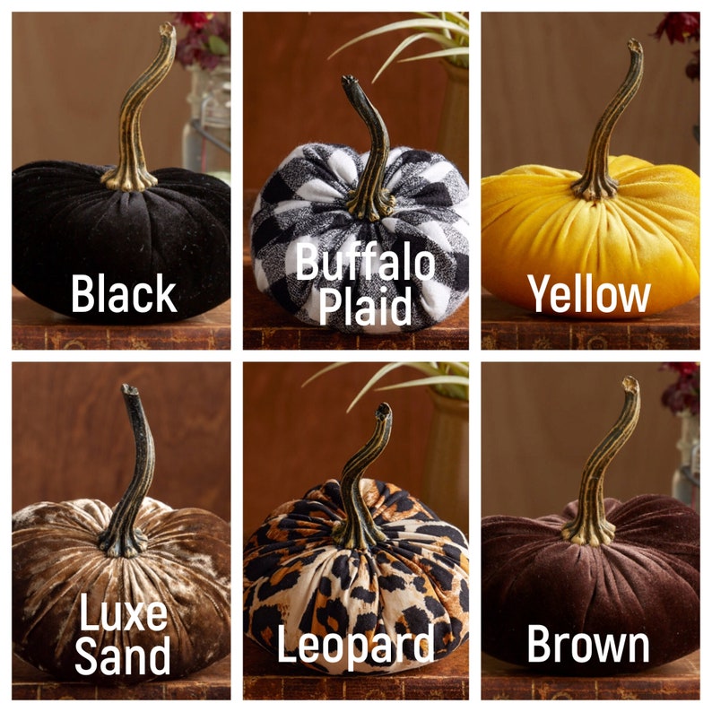 Small Velvet Pumpkins Create Your Own Set Fall Decoration - Etsy