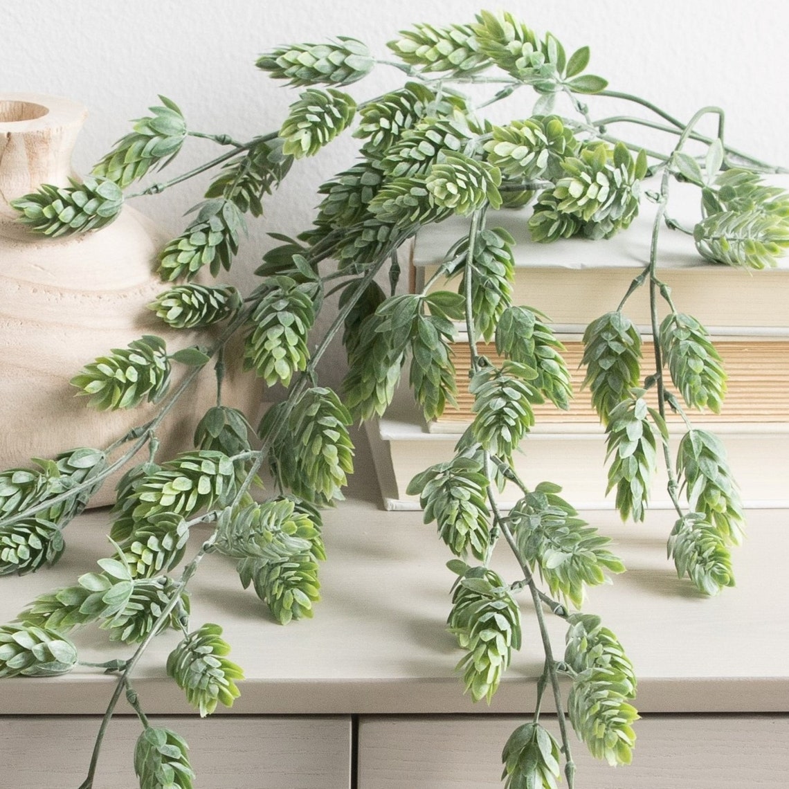 Artificial Hops Garland Artificial Greenery Hanging Hops | Etsy