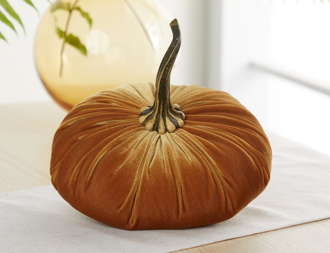 Extra Large Velvet Pumpkin Gold, Home Decor Trend, Fall Wedding ...