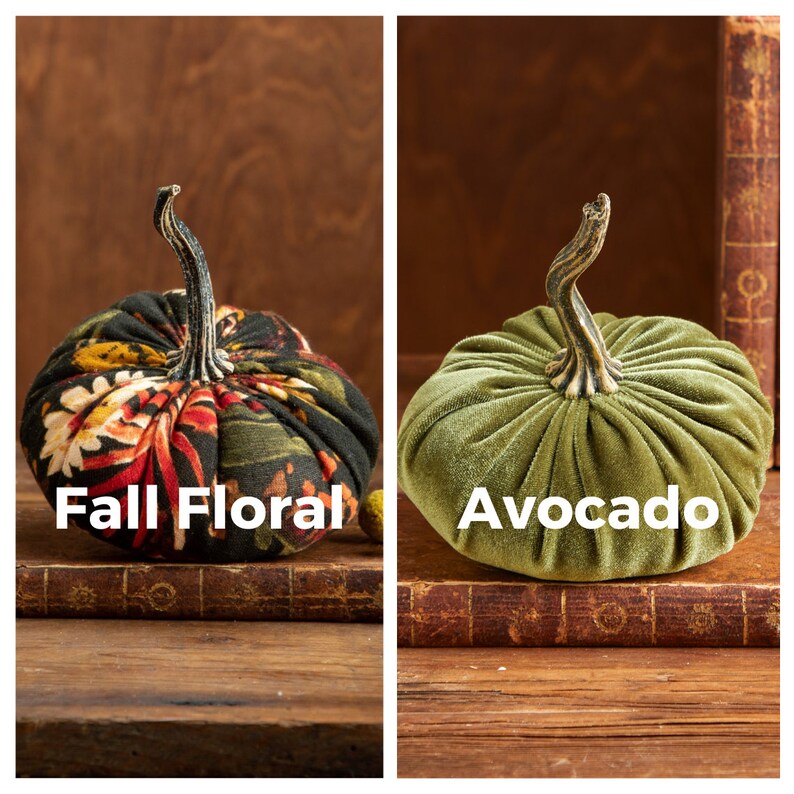 Small Velvet Pumpkins Create Your Own Set Fall Decoration - Etsy