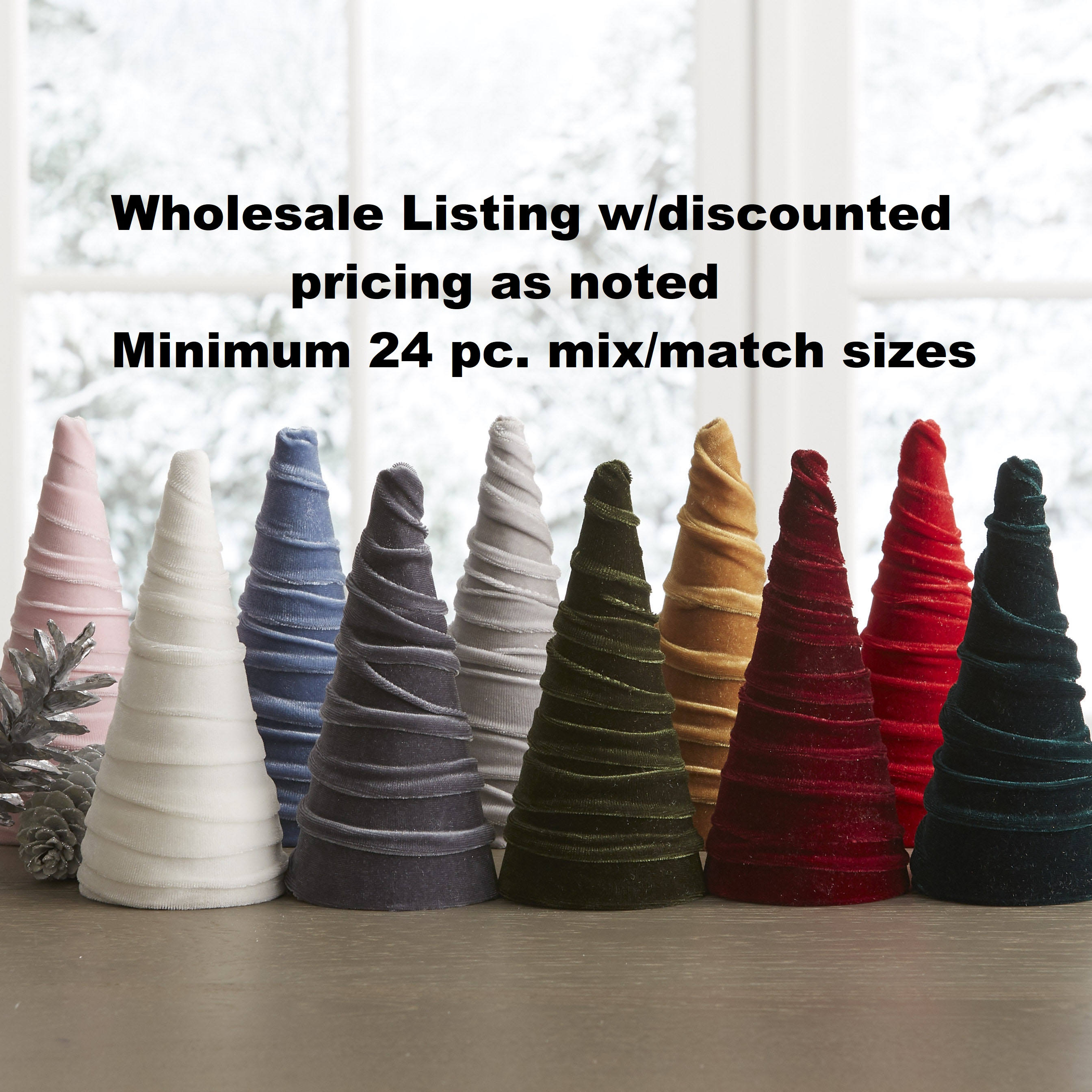 Wholesale SMALL Single Velvet or Fabric Tree 6.5 Min 24 | Etsy