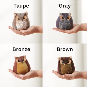 Velvet Owls for Fall Decorating, Woodland Nursery Decor, Wise Old Owl ...