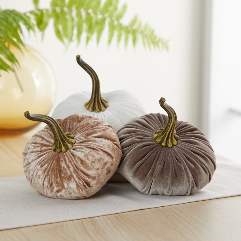 Velvet Pumpkins - Etsy