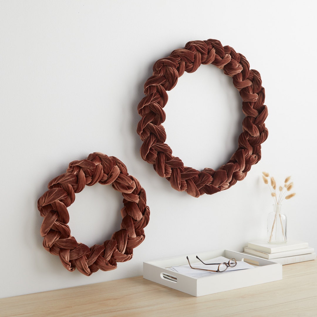 Bronze Velvet Wreath, Wall Decor, Front Door Wreath, Spring Summer Door ...