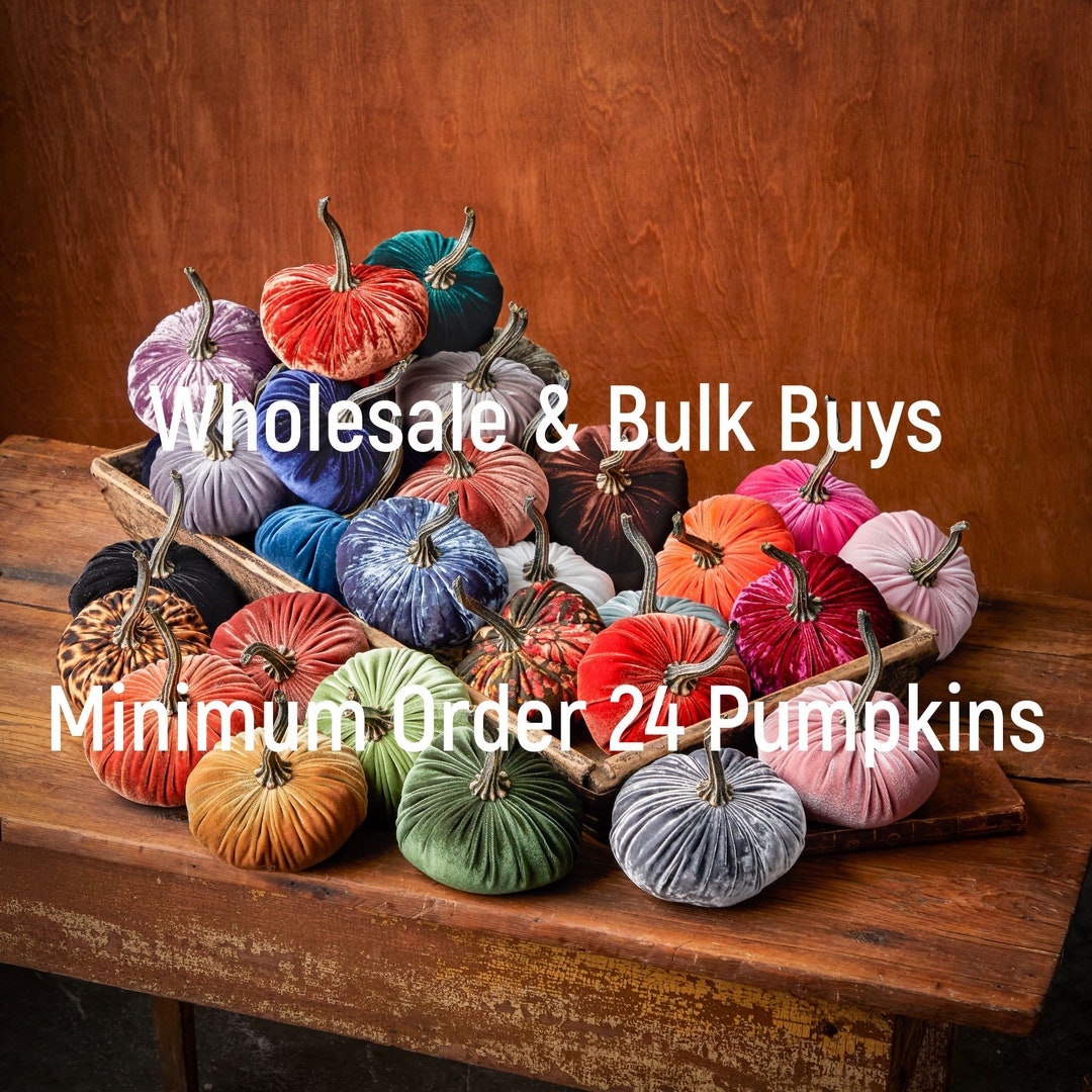 Small Velvet Pumpkins WHOLESALE PRICE Must Order 24 or MORE - Etsy