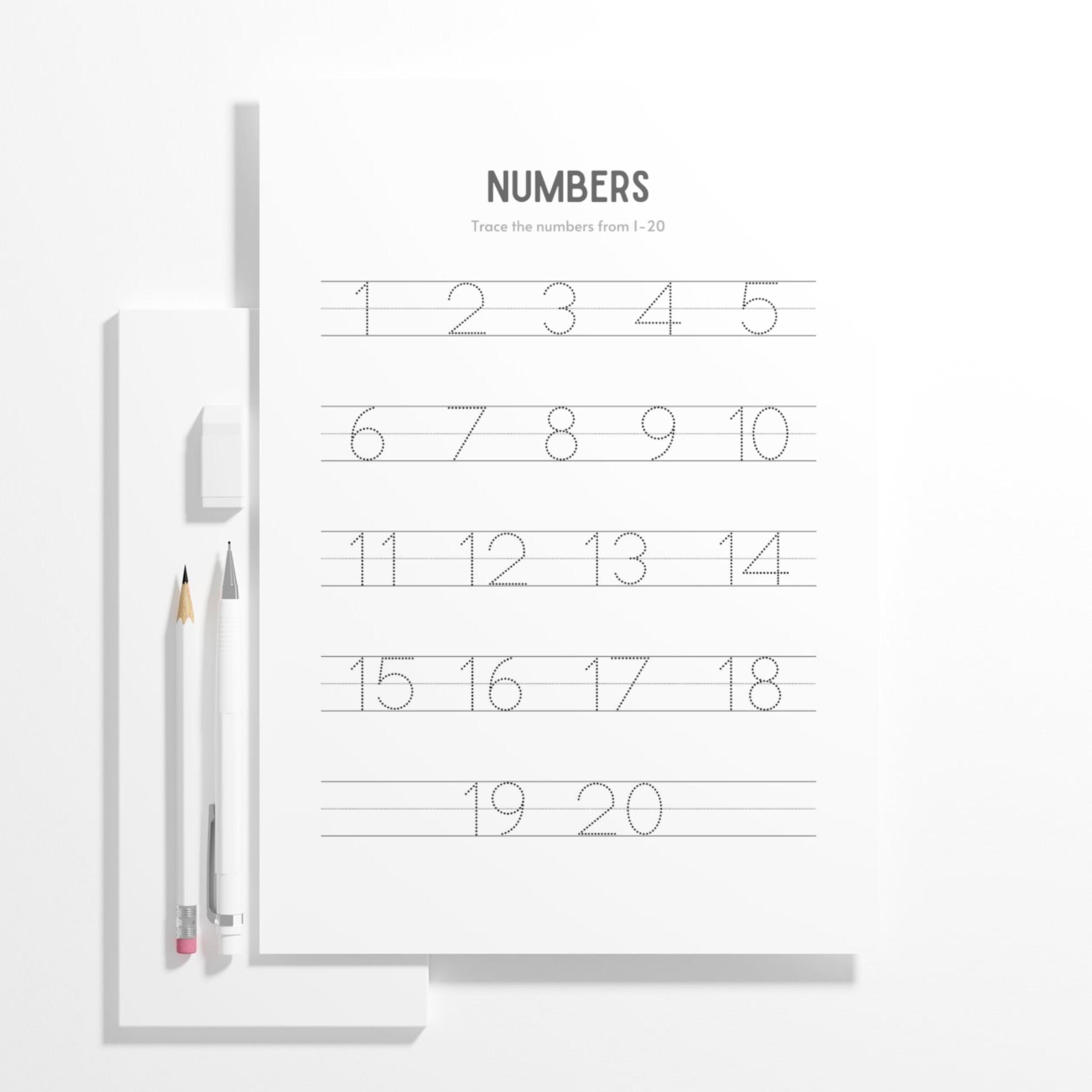 Alphabet Tracing, Numbers Letters Tracing Worksheet, Educational ...
