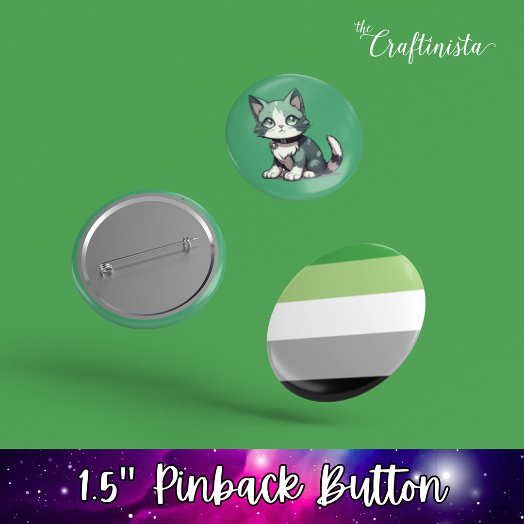 Aromantic Flag Button, Aromantic Pride Pin, Queer Buttons, 2SLGBTQIA ...