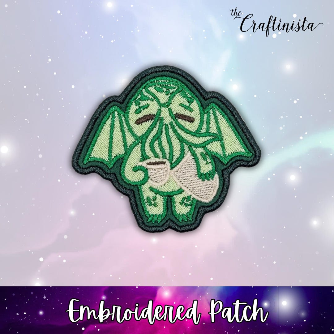 Cthulhu Hates Mondays Patch, Cthulhu Patch, Cryptid Patch, Funny Patch ...