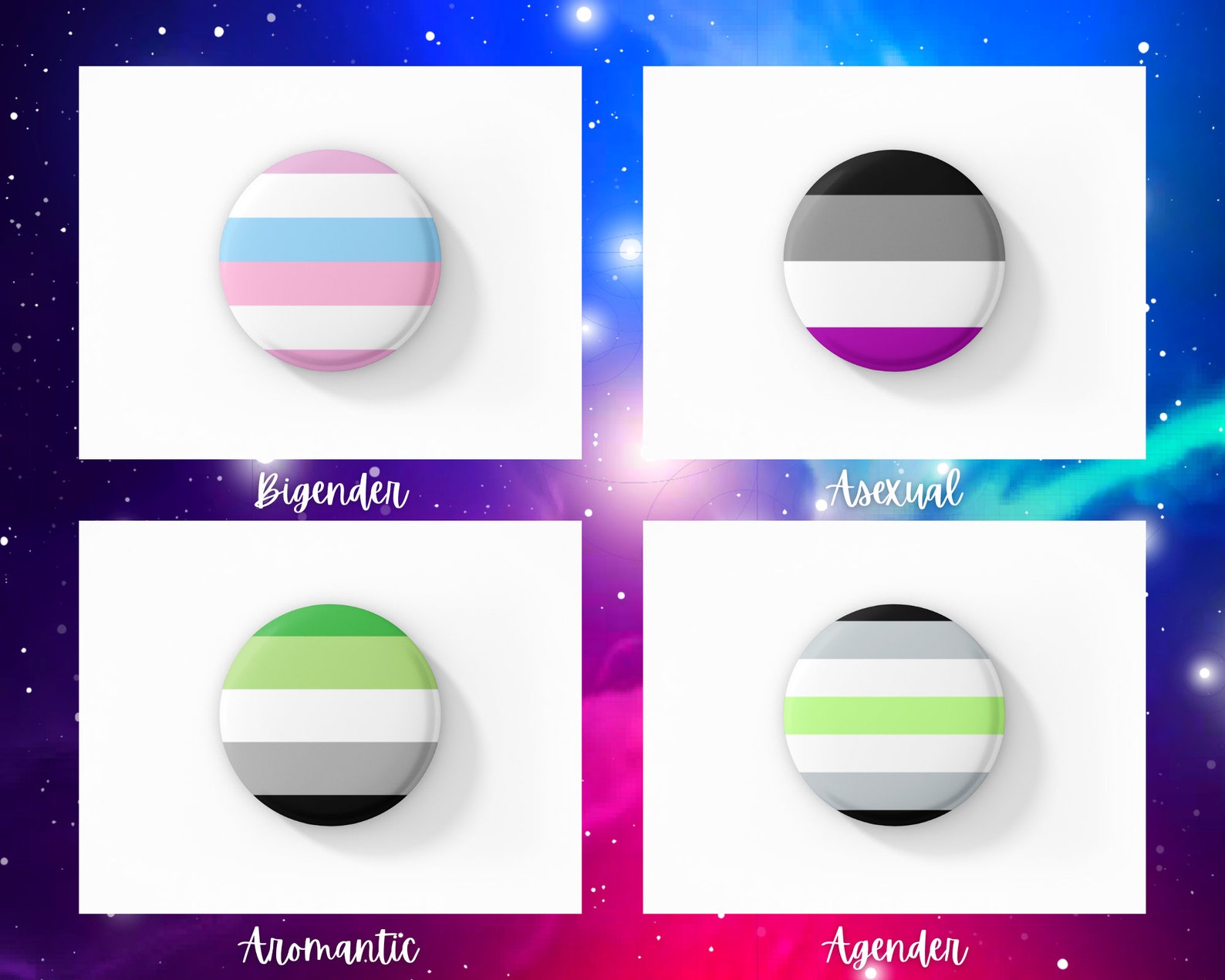Pronoun & Gender Pride Buttons Pronoun Pins Gender Buttons - Etsy