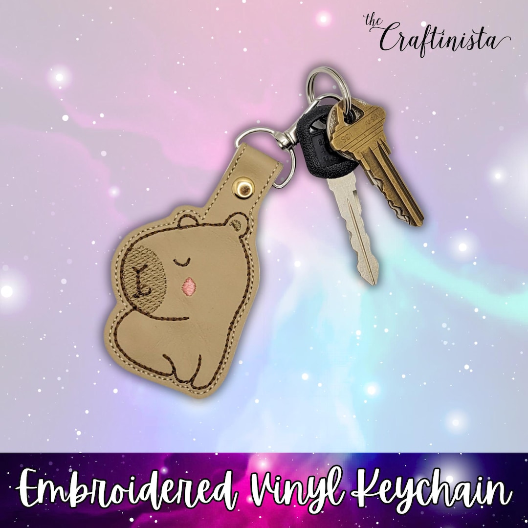 Capybara Vinyl Keychain, Cute Animal Keyring Gift, Kawaii Bag Charm ...