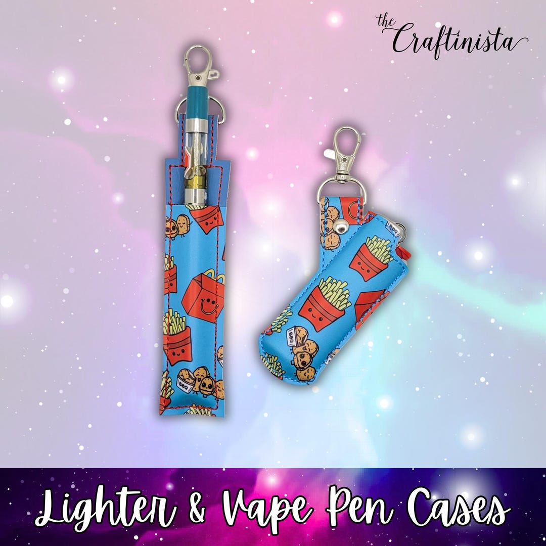 Nugs & Fries Vape Holder, Lighter Case, Vape Pen Sleeve, Lighter Cover ...