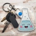 Science Beaker Embroidered Key Chain, Kawaii Science Key Tag, Cute ...