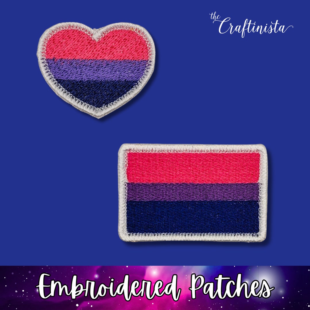 Bisexual Pride Heart Patch, Bisexual Pride Patch, LGTBQ Gift, Pride Rainbow Patch, Bisexual ...