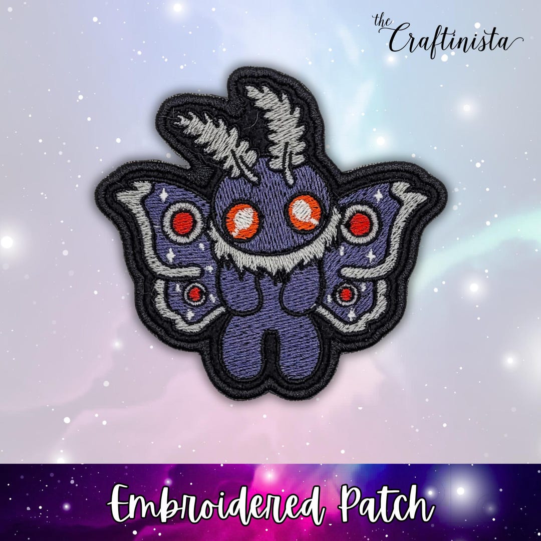 Mothman Patch, Cryptid Embroidered Badge, Cute Iron-on Patch, Funny ...