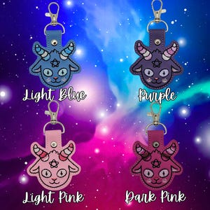 Baphomet Keychain, Baphomet Keyring, Satan Keychain, Goat Head Keychain ...