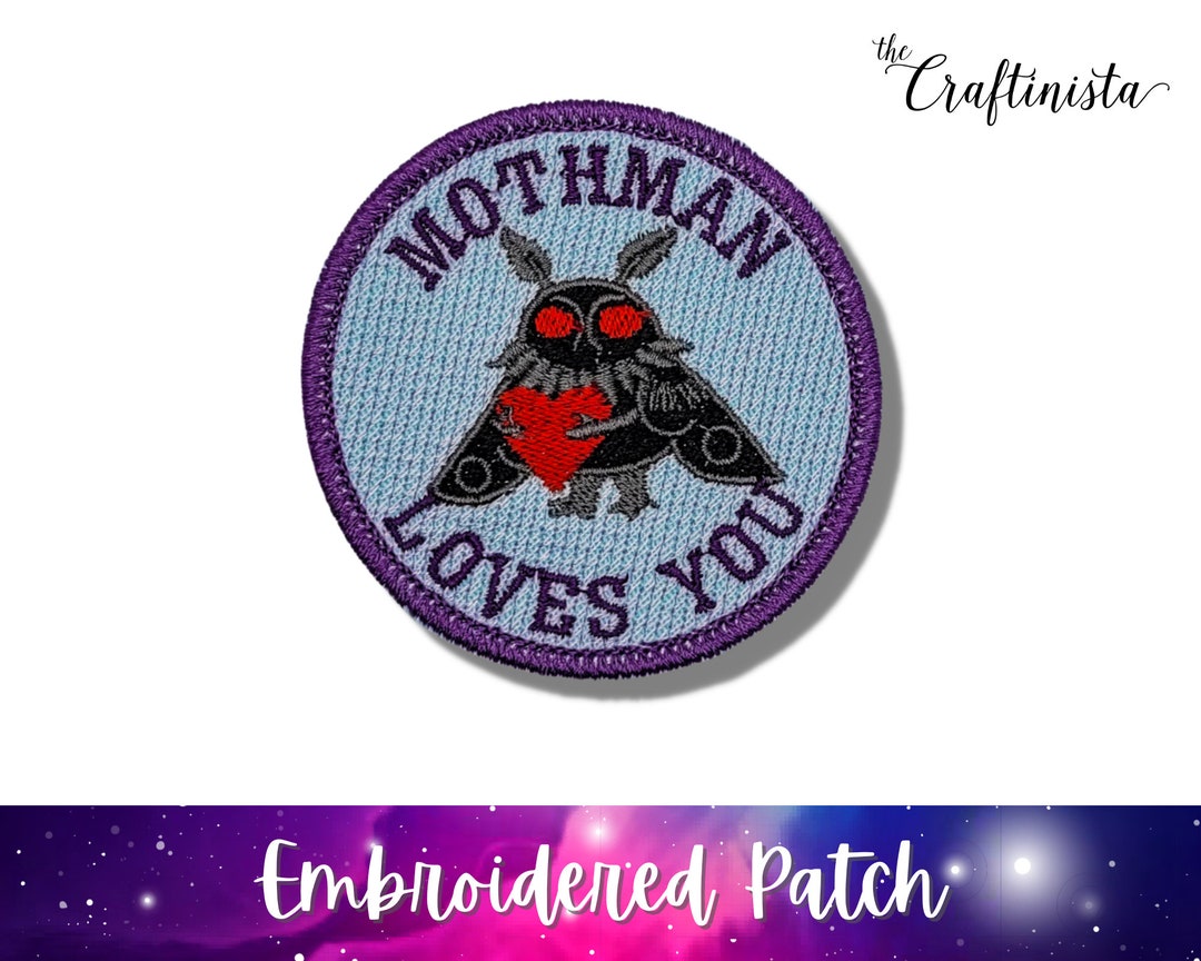 Mothman Loves You Patch Mothman Patch Cryptid Patch Funny - Etsy