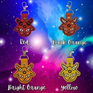 Baphomet Keychain, Baphomet Keyring, Satan Keychain, Goat Head Keychain ...