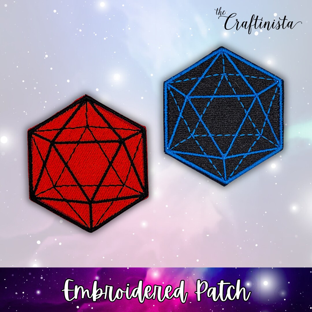 D20 Patch, DND Dice Patch, Retro Patch, DND Gifts, Geeky Patch, Nerdy ...