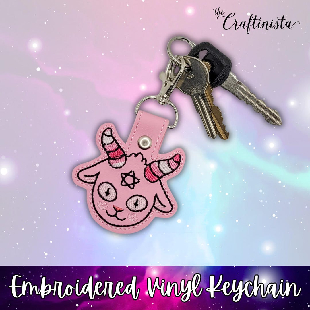 Baphomet Keychain, Baphomet Keyring, Satan Keychain, Goat Head Keychain ...