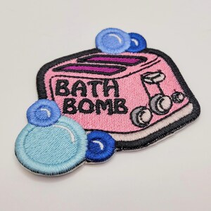 Bath Bomb Toaster Patch, Feisty Iron-on Badge, Funny Dark Humour Patch ...