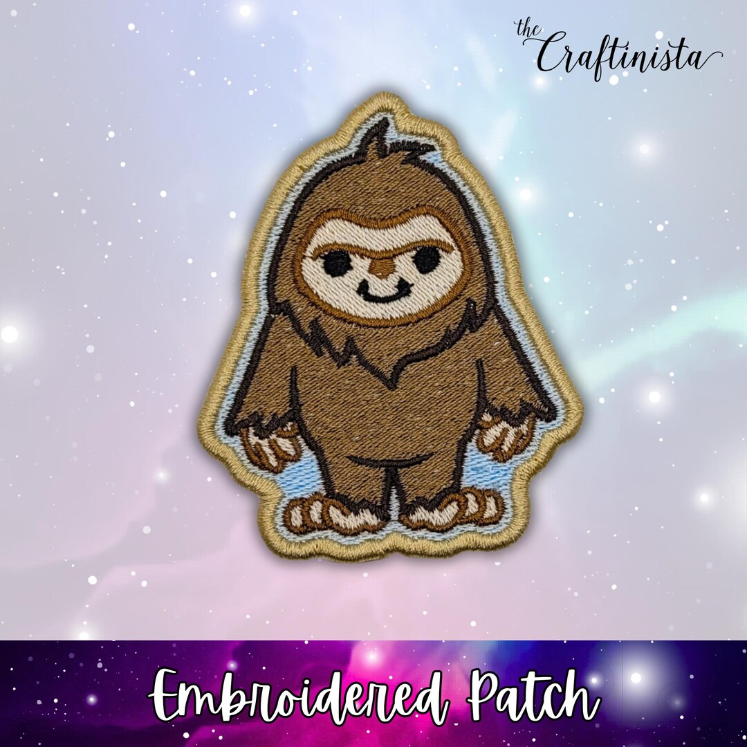 Bigfoot Patch, Sasquatch Badge, Cute Embroidered Iron-on Patch, Cryptid ...