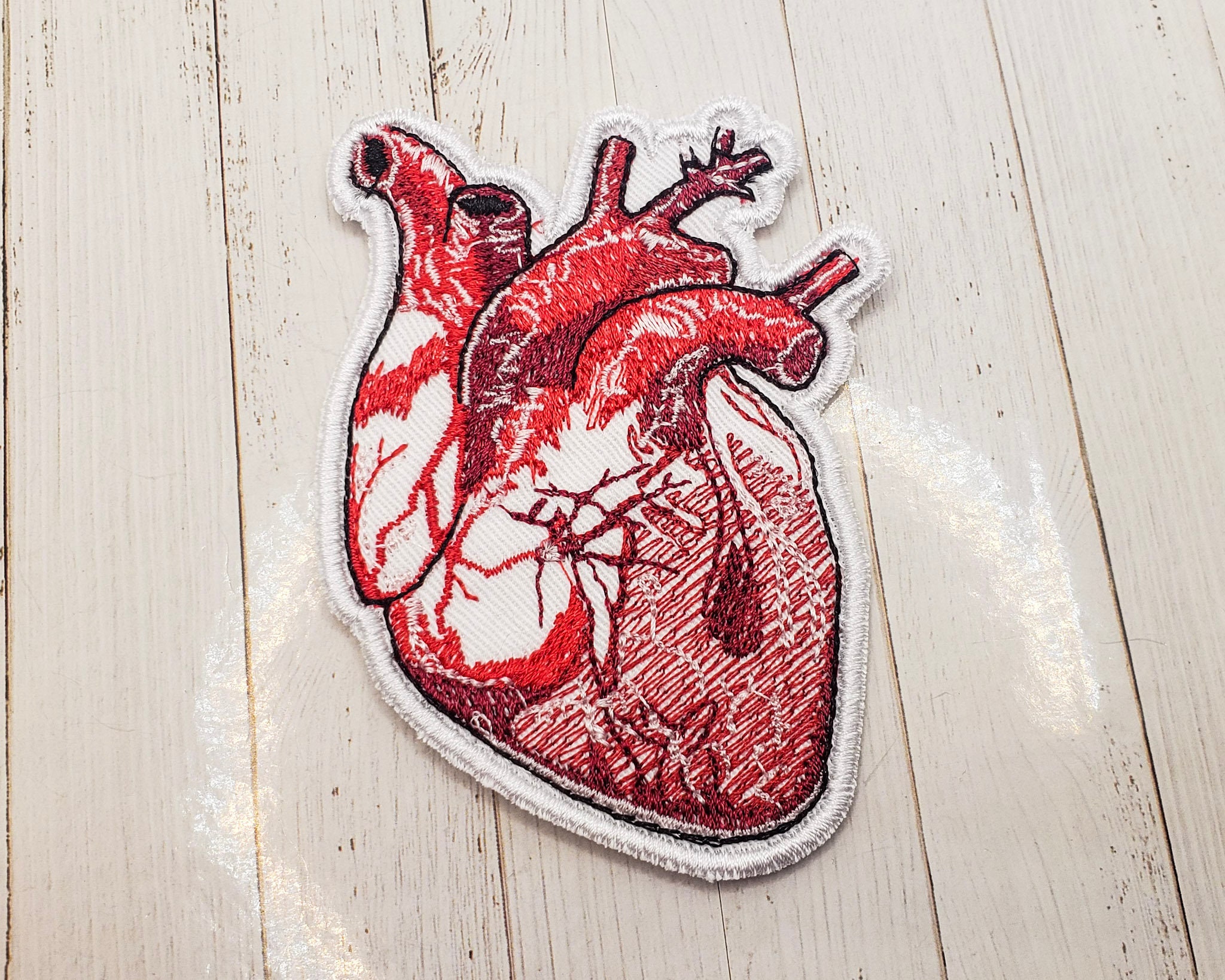 Anatomical Heart Patch Heart Patch Heart Patches Iron On | Etsy