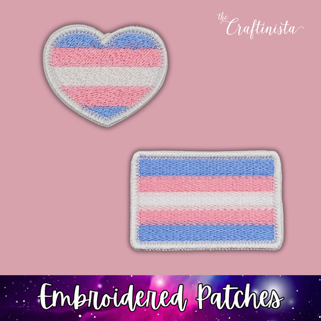 Trans Pride Heart Patch, Trans Pride Patch, Trans Heart Patch, Gifts ...
