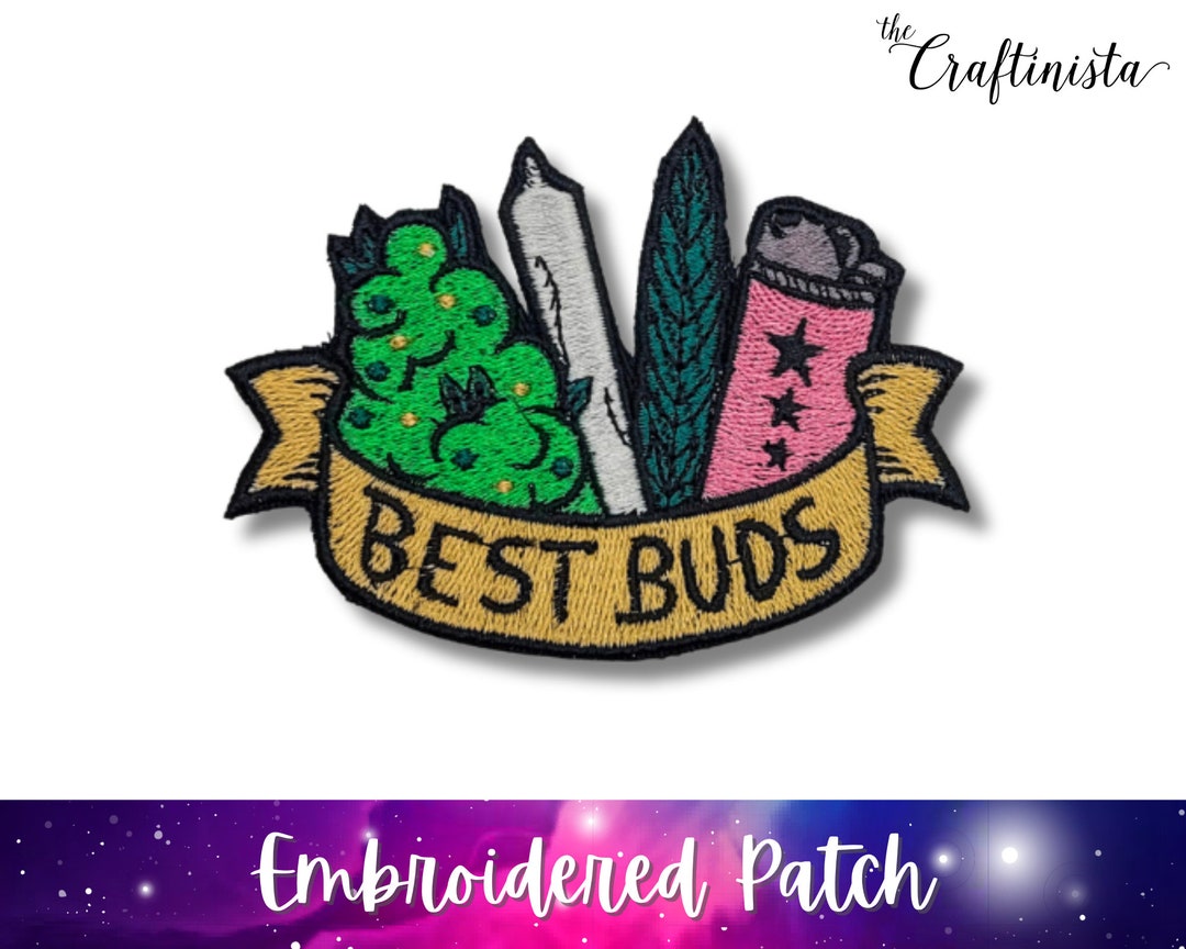 Best Buds Patch Cannabis Badge Embroidered Iron on Patch - Etsy