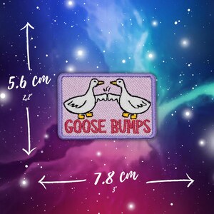 Goose Bumps Patch, Funny Goose Patch, Embroidered Iron on Patch, Bird ...