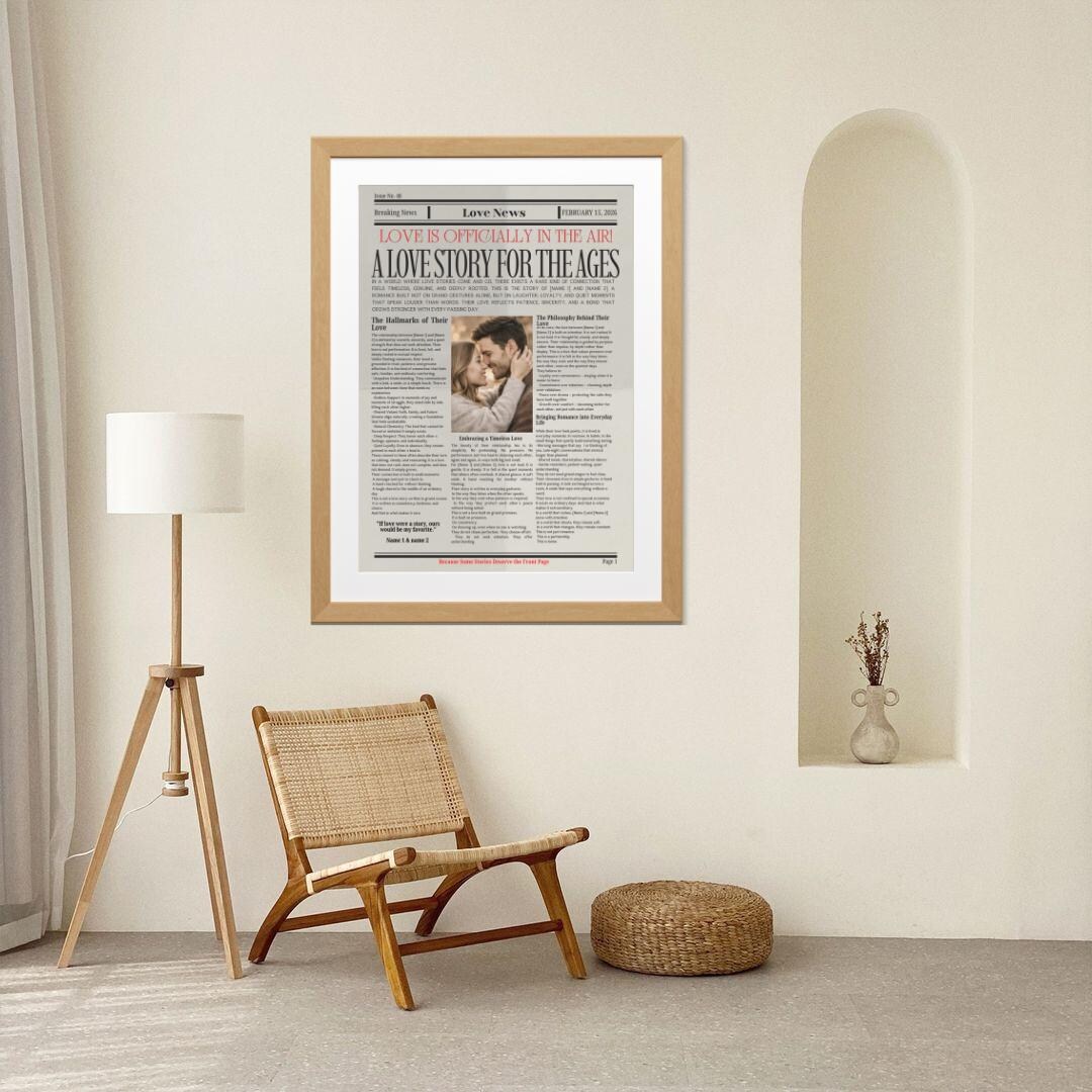 LOVE NEWS Day Newspaper Template, Editable Valentines Cupid Newspaper ...