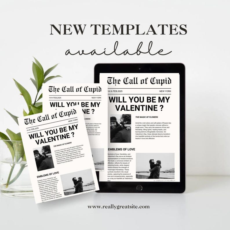 Valentine's Day Cupid Post Newspaper Gift for Her Custom Newspaper ...