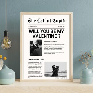 Valentine's Day Cupid Post Newspaper Gift for Her Custom Newspaper ...
