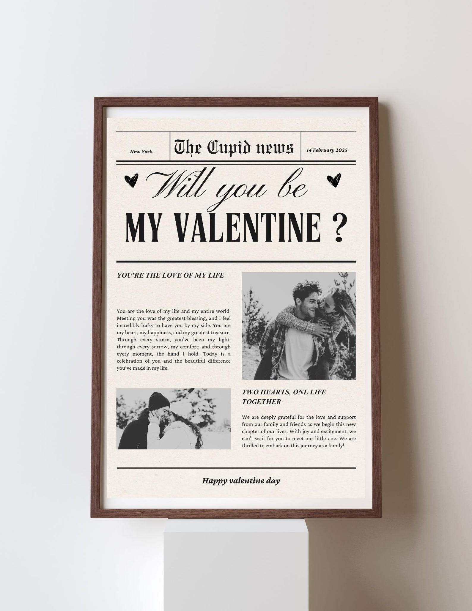 Valentines Day Newspaper Template, Editable Valentines Cupid Newspaper ...