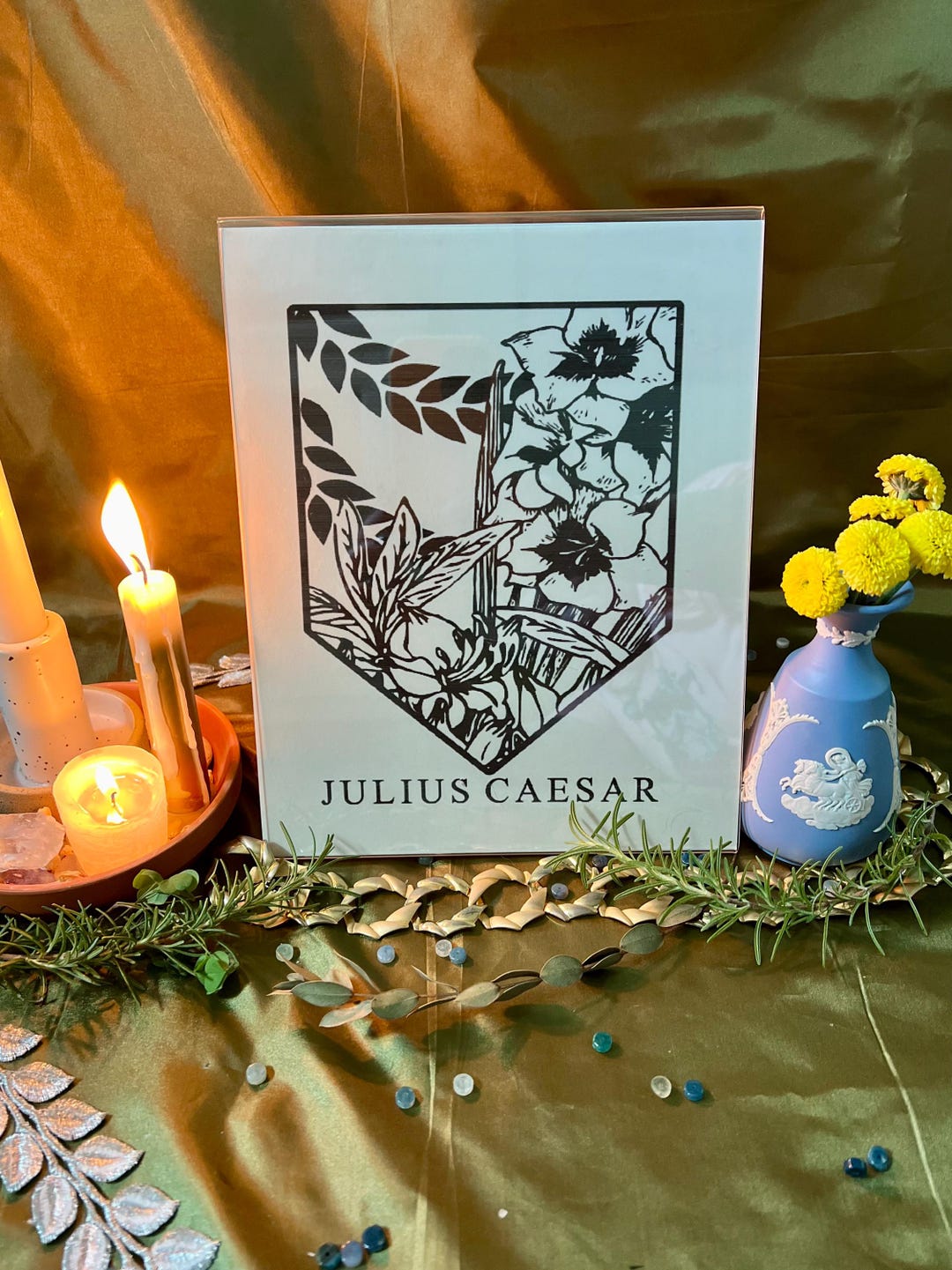 Julius Caesar by William Shakespeare Language of Flowers Digital Print ...