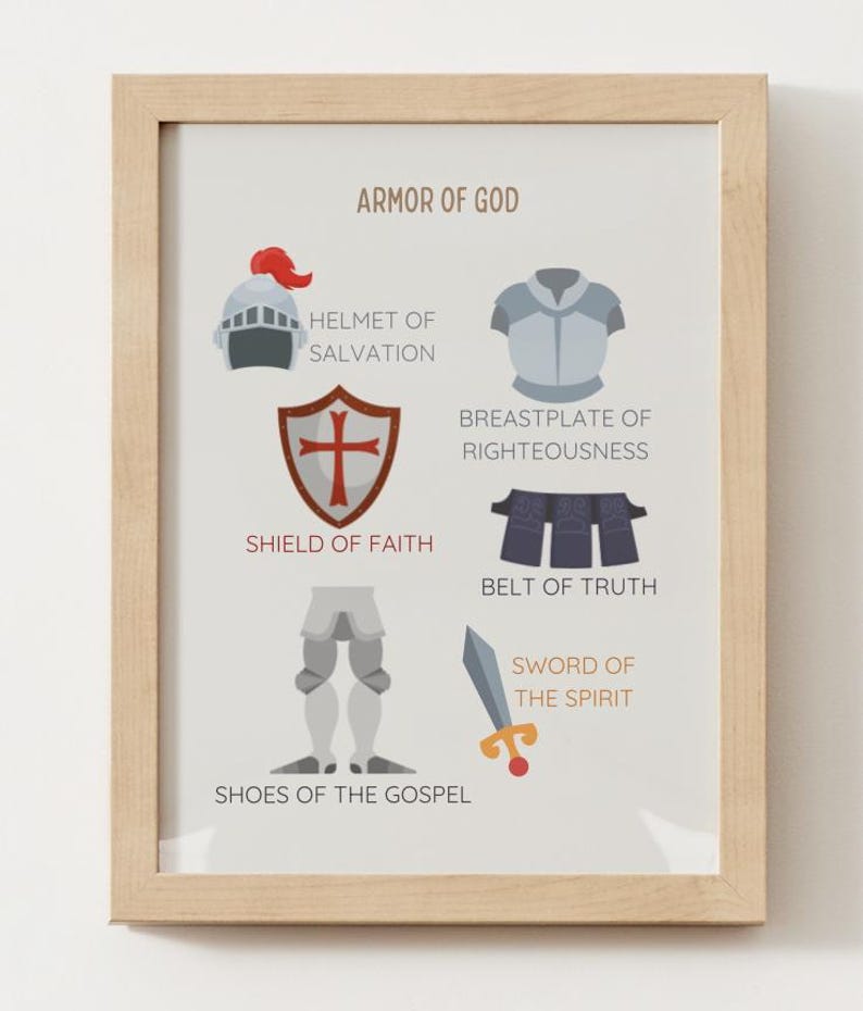 Printable Armor of God Wall Poster PDF/PNG - Etsy Australia